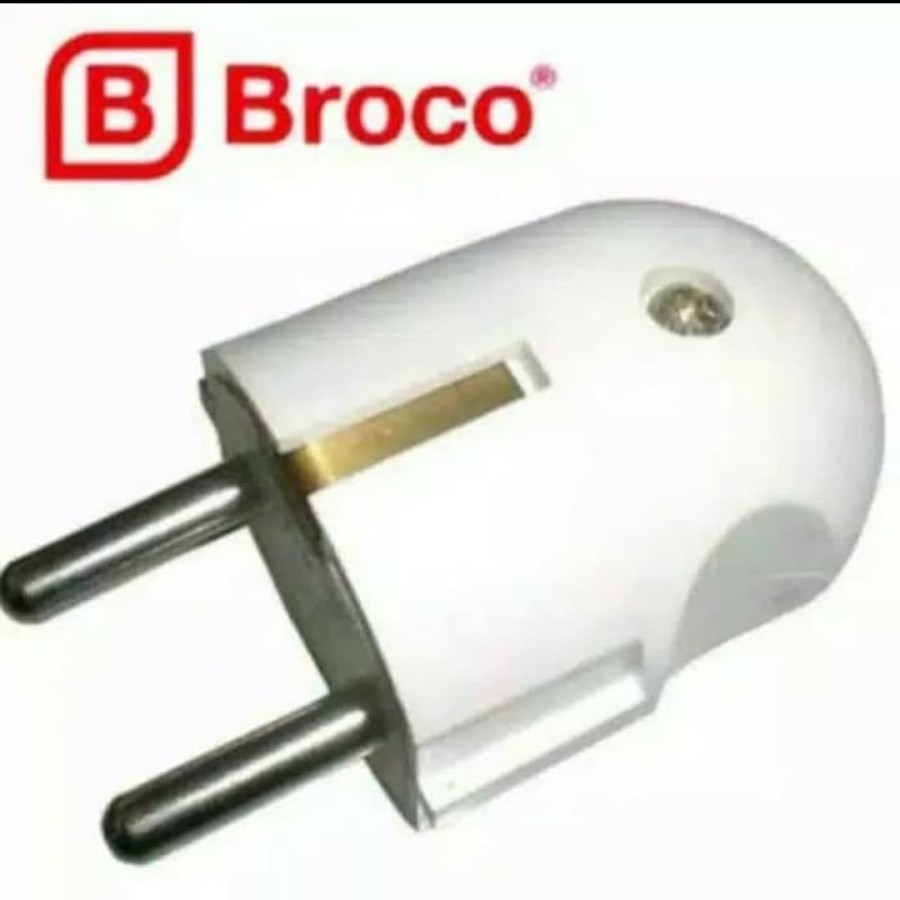Steker Arde Broco Colokan Bulat Broco 13310 Warna Putih WHITE COLOKAN ...