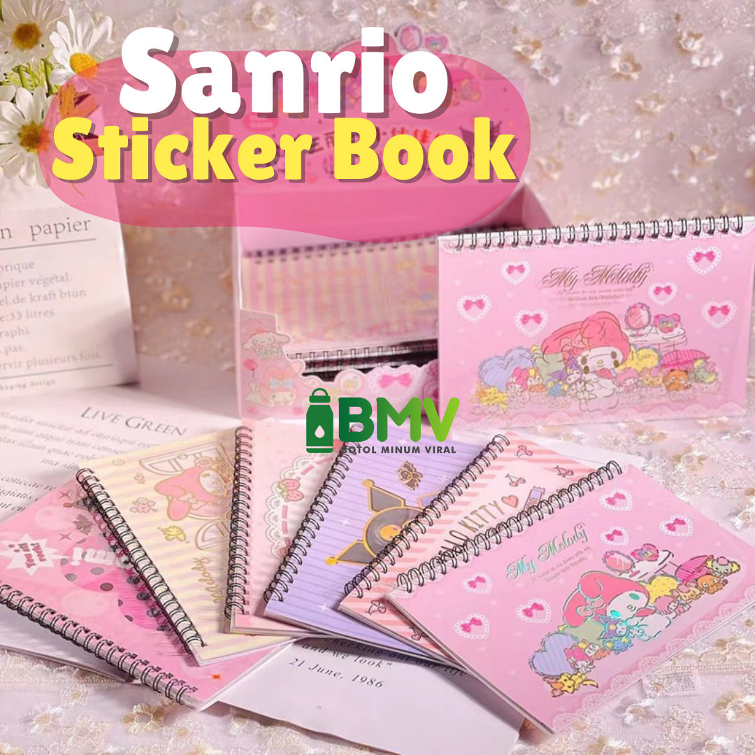 Sanrio Sticker Book Kuromi Cinnamoroll My Melody Hello Kitty Purin ...