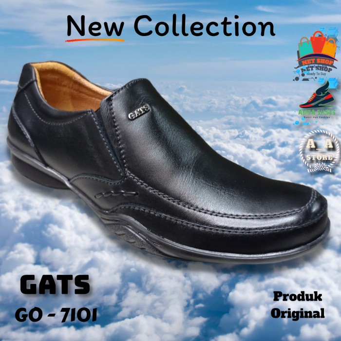 Sepatu Kulit Pria GATS GO 7101 Black Original Sepatu Casual Kulit ...