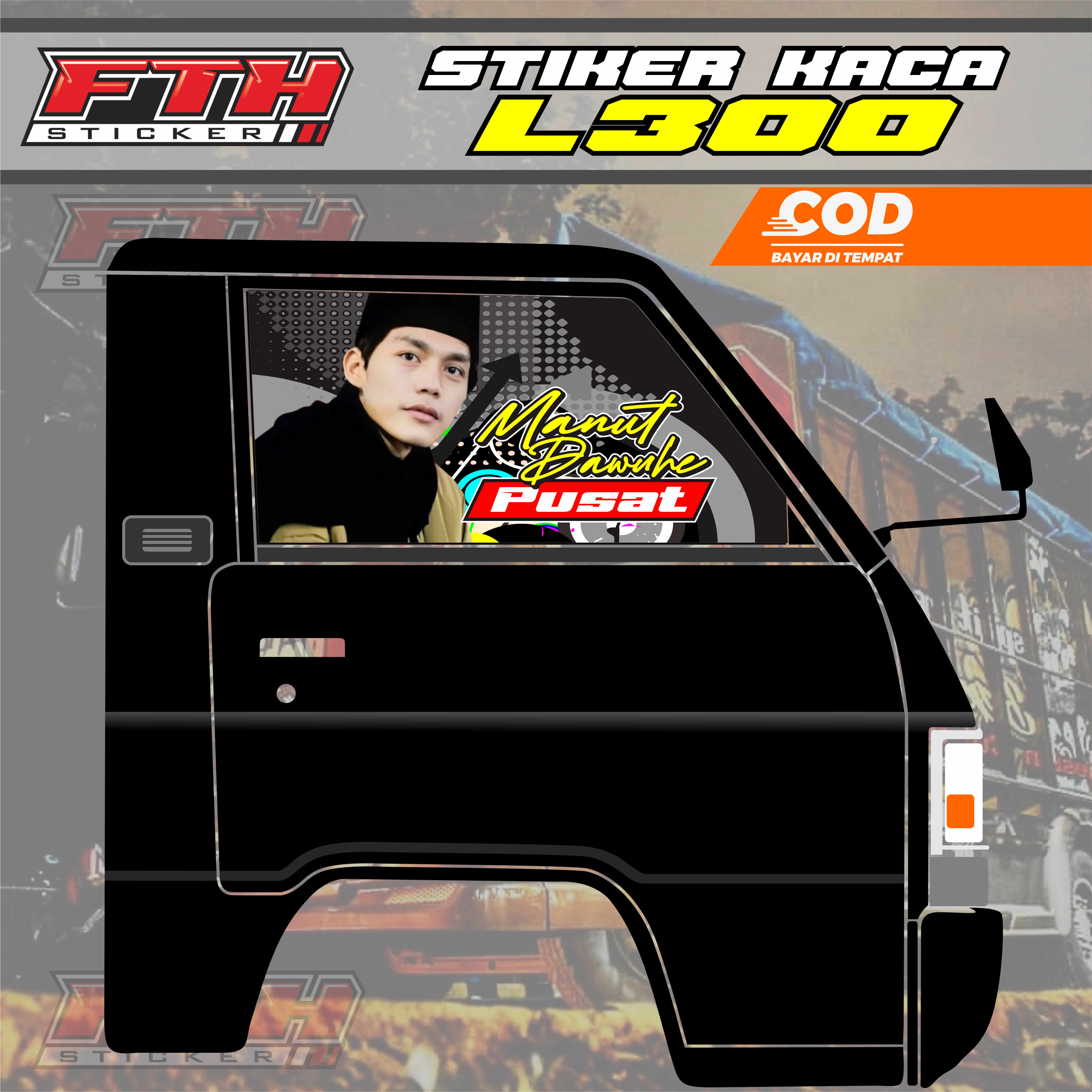 Stiker One Way sticker jaring - jaring Kaca Samping L300 - Bisa Custom ...