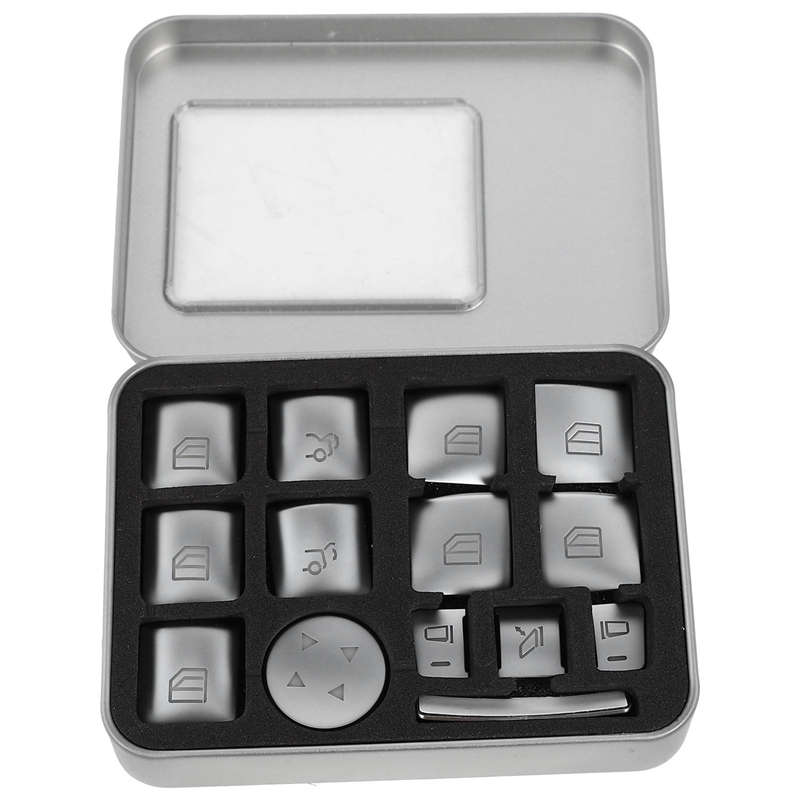 Car Window Glass Lift Button Sticker For Mercedes Benz B C E Gla Cla ...