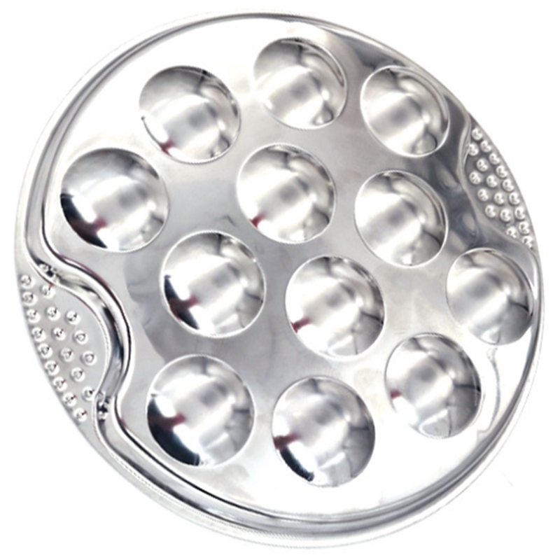 1 Set of Stainless Steel Snail Mushroom Escargot Plate with 12 ...