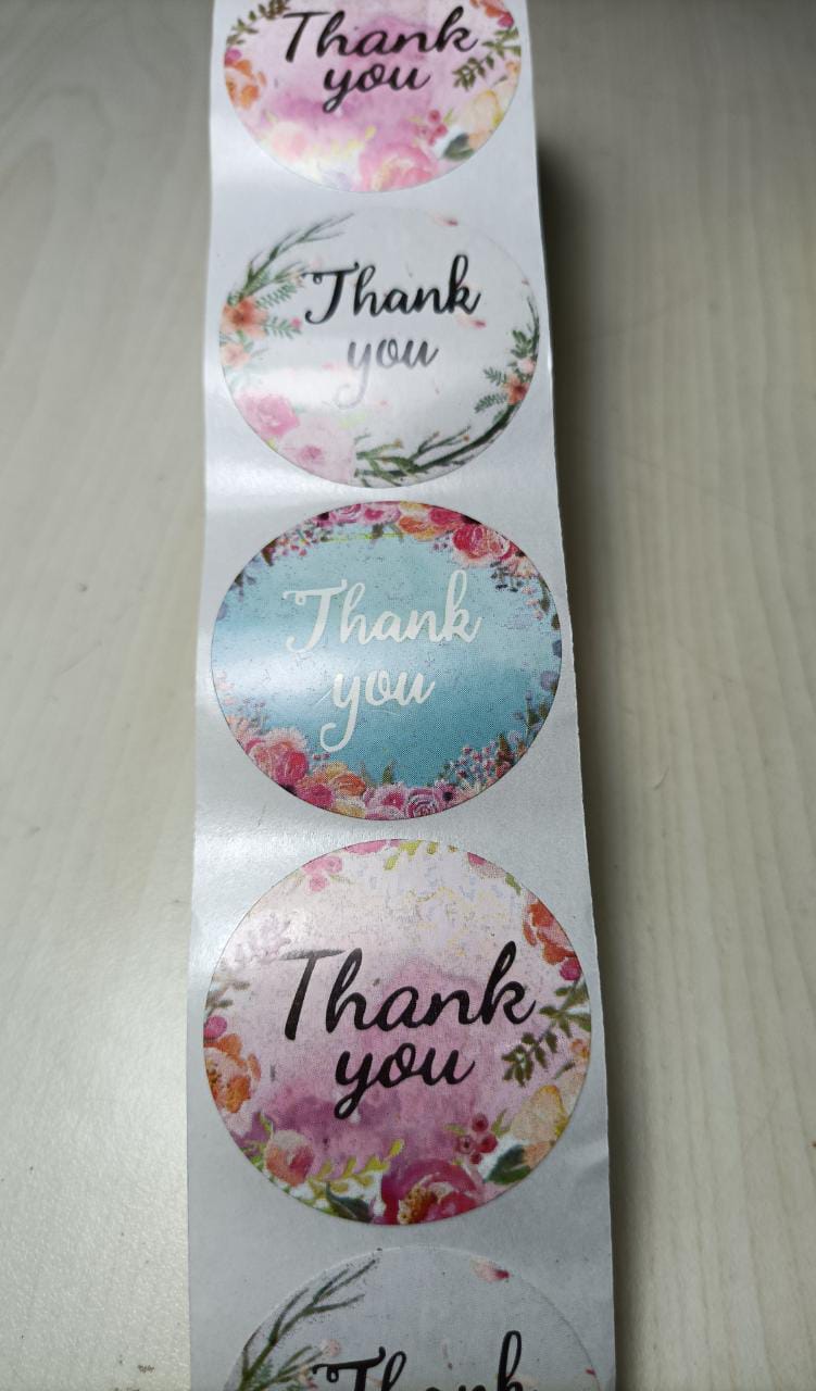 Sticker Ucapan Terimakasih diameter 3,8cm/Sticker souvenir/sticker ...