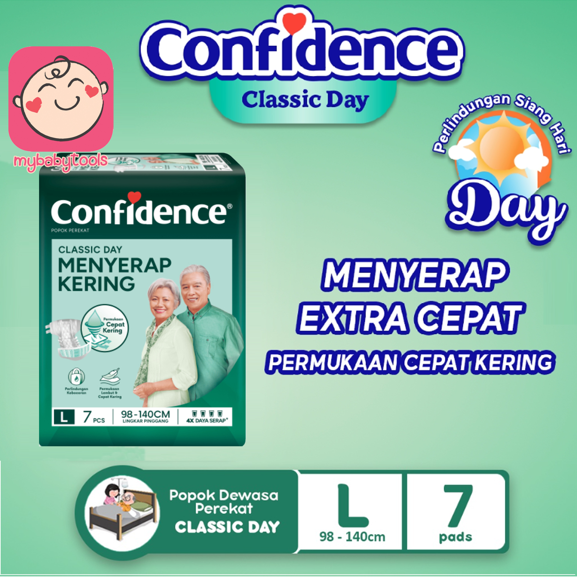 CONFIDENCE ADULT DIAPERS CLASSIC DAY NIGHT M8 L7 XL6 POPOK DEWASA ...
