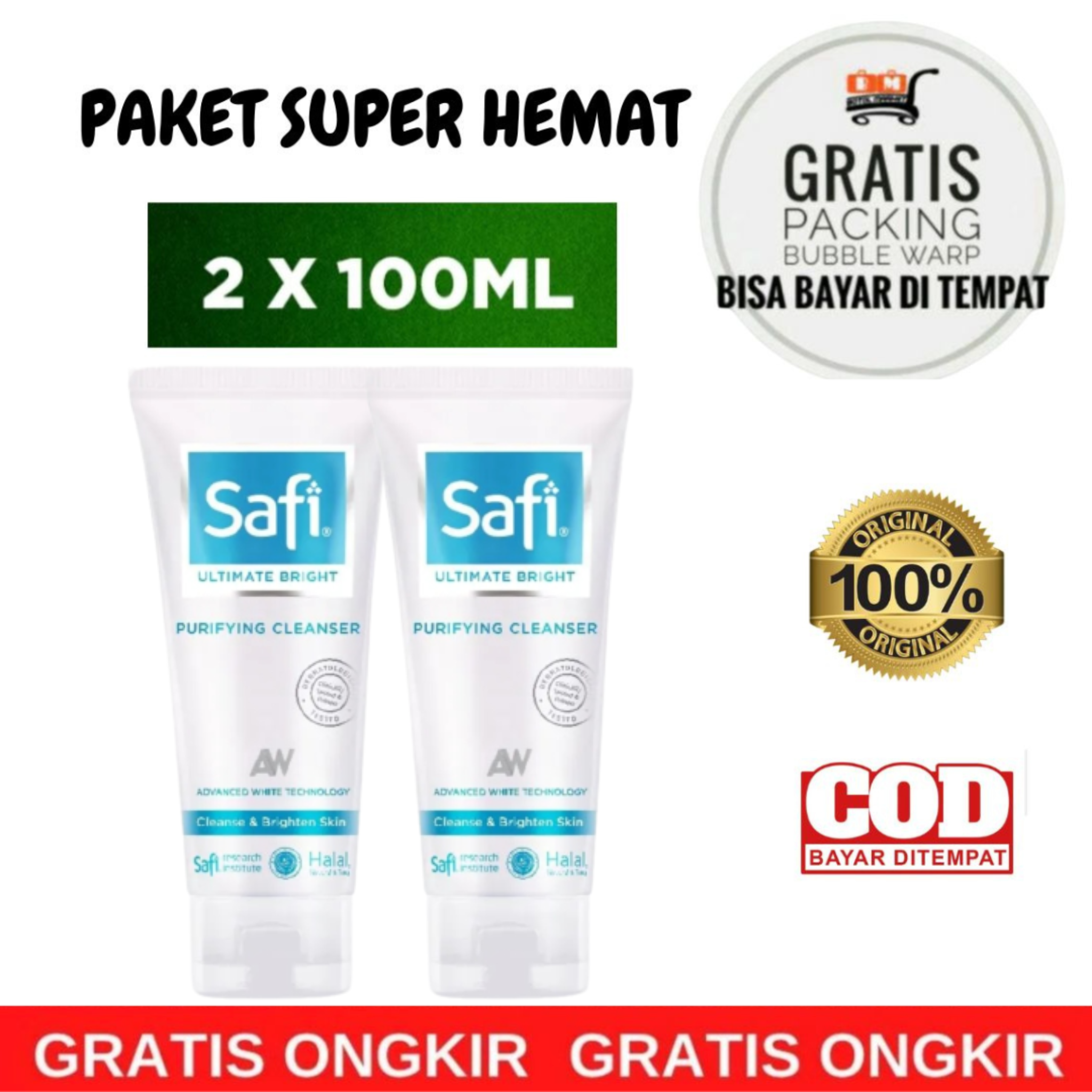 Paket ISI 2 ! Safi Ultimate Bright Purifying Cleanser 100 ml / Safi ...