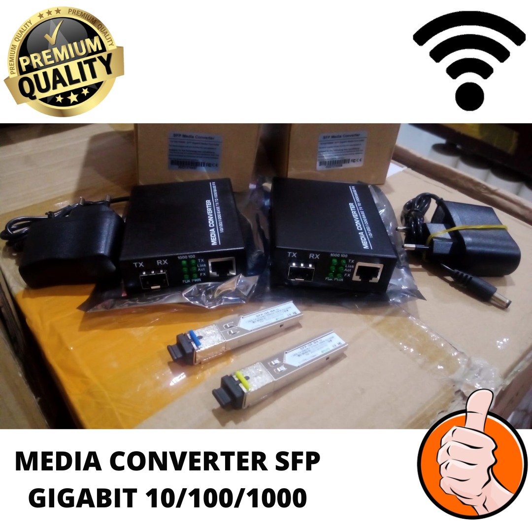 Media Converter FO Gigabit With SFP port + SFP Module pair | Lazada ...