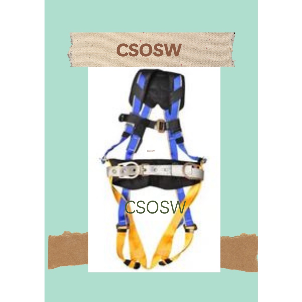 Krisbow Harness Full Body Dengan Sabuk Pengaman Biru/Kuning Full Body ...