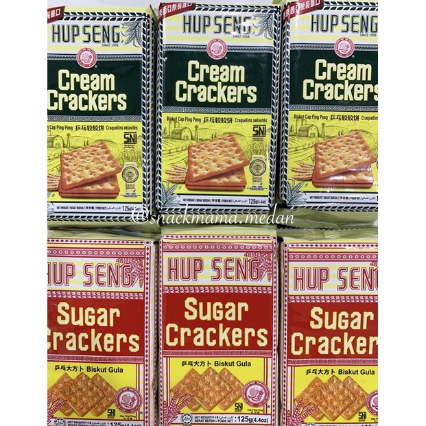 HUP SENG MINI SUGAR CRACKERS CREAM CRACKERS 125GR | ROTI KERING HUP ...