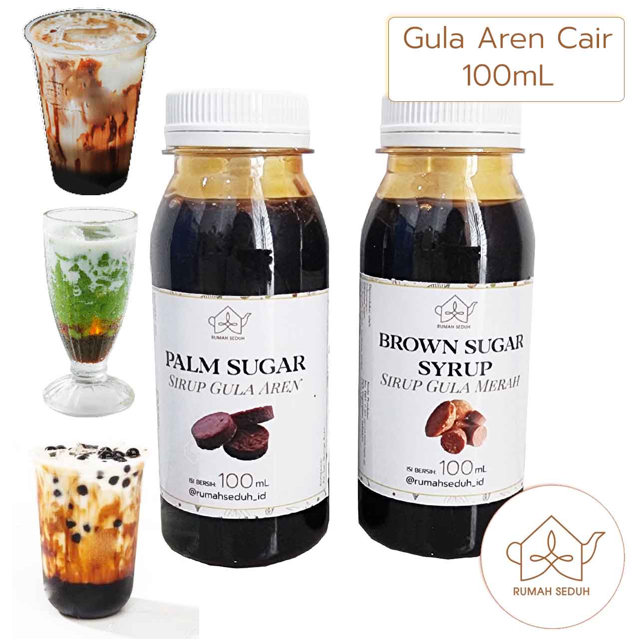 100mL Brown Sugar Syrup - Gula Merah Cair - Sirup Gula Aren Premium ...