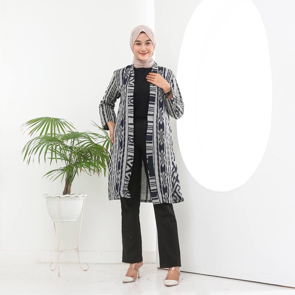 OUTER PAMELA CARDIGAN TENUN WANITA TENUN TORAJA TENUN TROSO BATIK KAMPUS | Lazada Indonesia