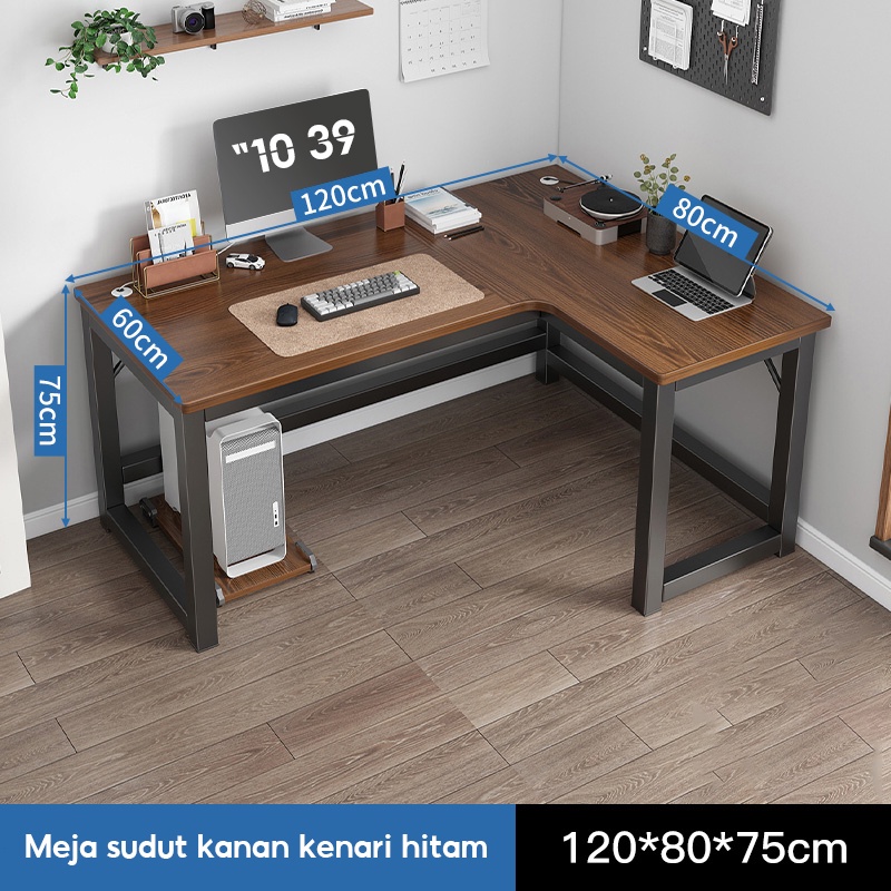 Meja L Meja Kantor Serbaguna Meja Kerja Meja Belajar Murah L shaped ...
