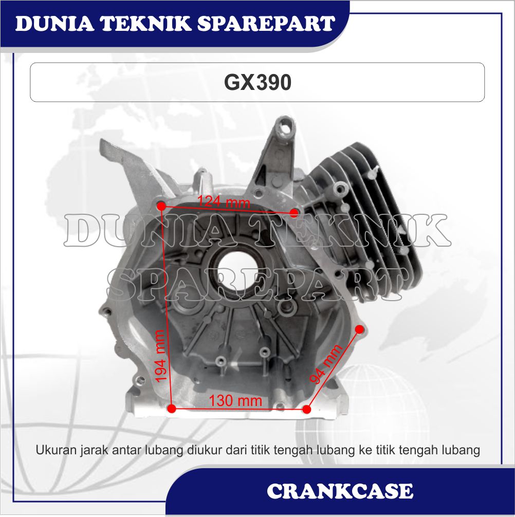 GX390 CRANKCASE / CYLINDER BLOCK / BLOK BODI MESIN / CYLINDER ENGINE ...
