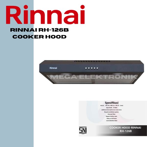 RINNAI RH-126B COOKER HOOD Penghisap Asap Dapur khusus jabodetabek ...