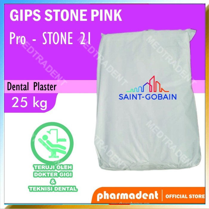 Gips Stone Pink Moldano Saint Gobain Pro Stone 21 + isi 25 kg | Lazada ...
