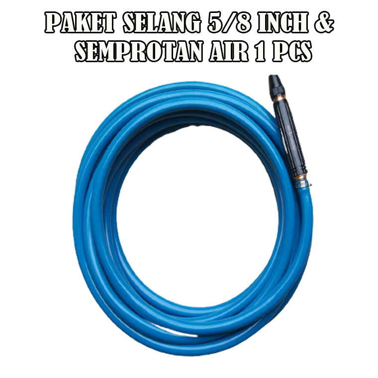 Selang Air Cuci Motor Mobil Siram Tanaman 5/8 inch 5 Meter & SEMPROTAN ...