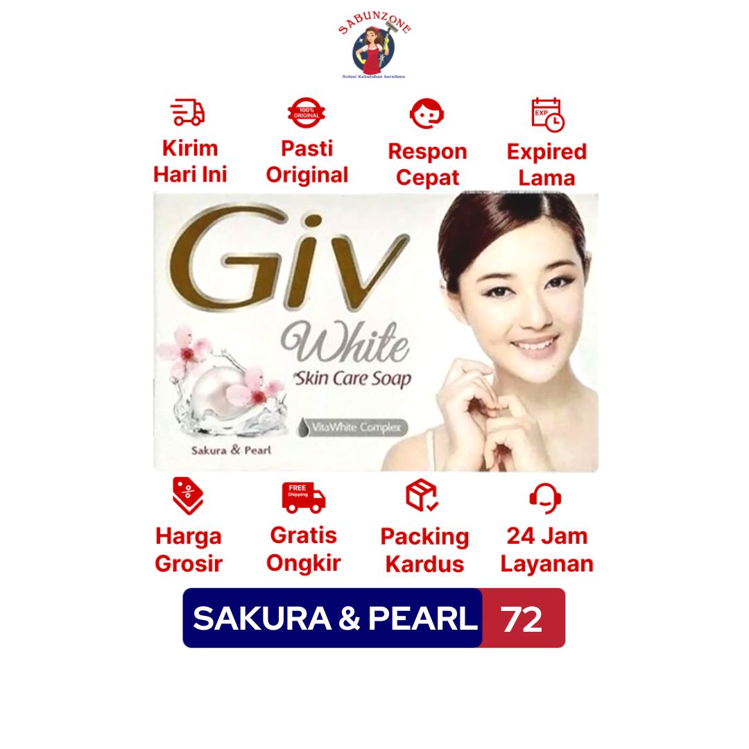 Sabun Mandi Batang GIV White Sakura & Pearl 72 gr | Lazada Indonesia