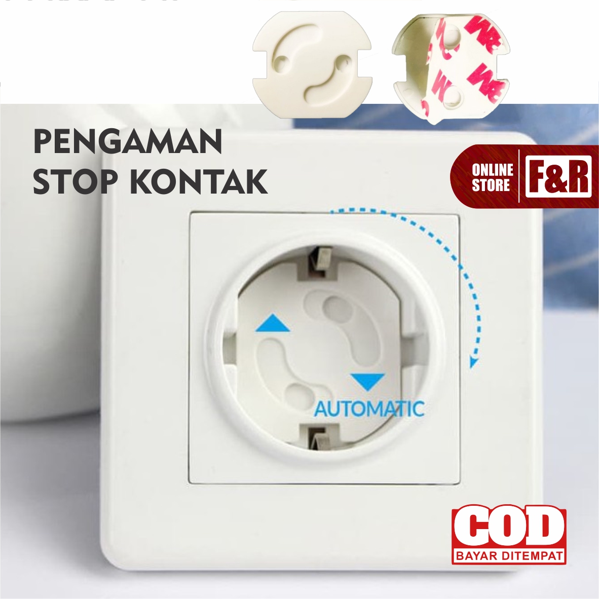 Pengaman Stop Kontak Penutup Colokan Listrik Bayi Pelindung Tutup Stop ...