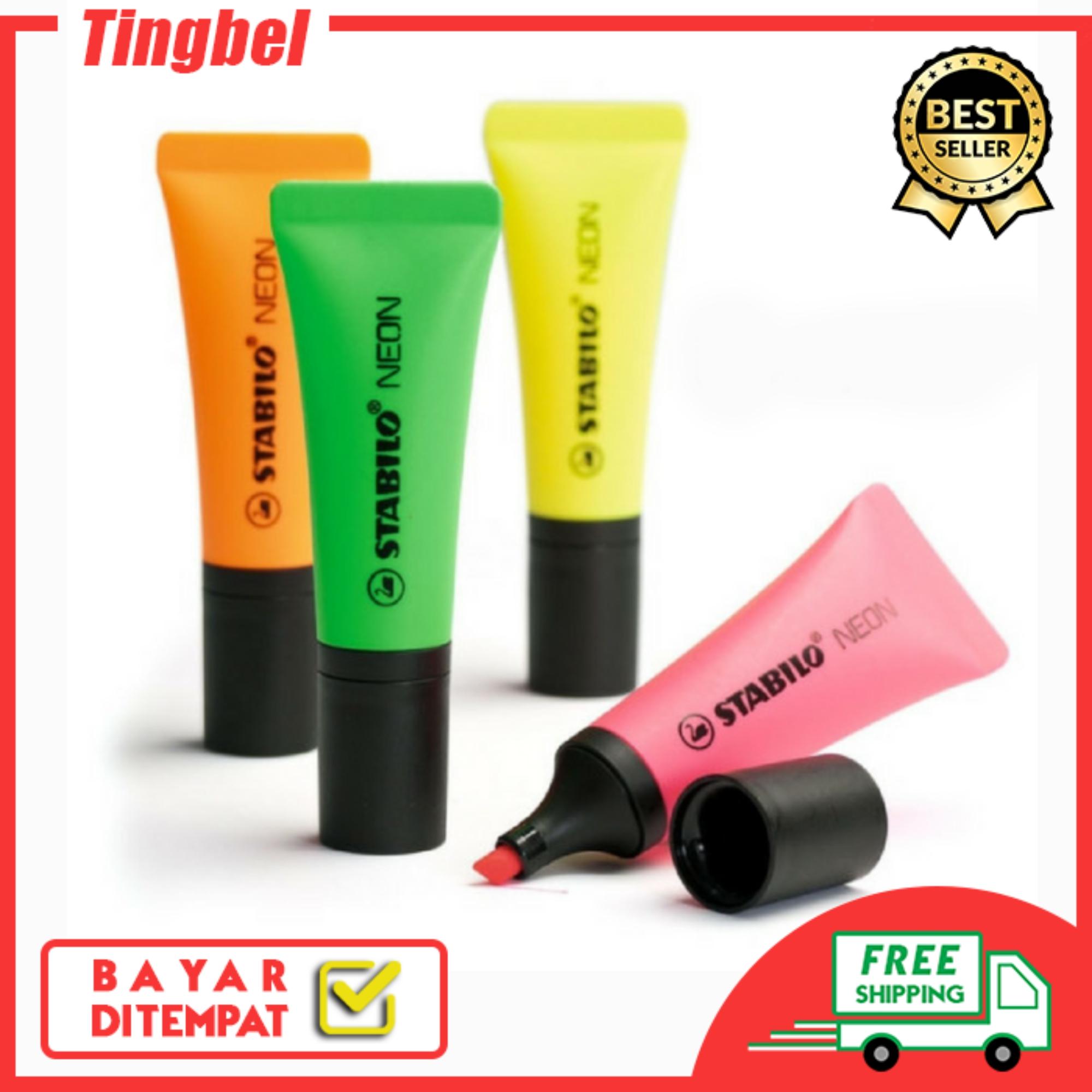 Stabilo Neon - Stabillo Highlighter Neon Tube | Lazada Indonesia