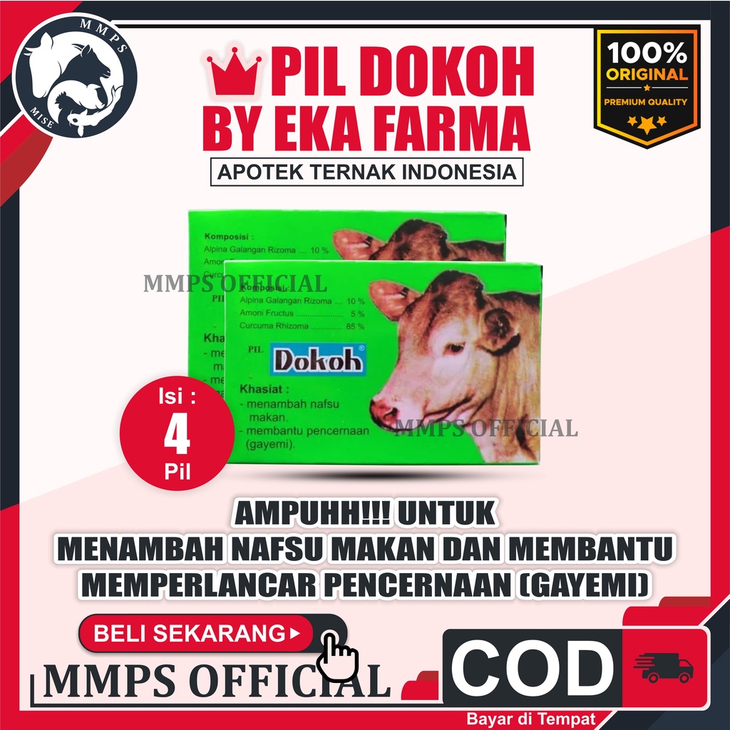 Pil Dokoh Eka Farma Jamu Menambah Nafsu Makan Hewan Ternak Sapi Kambing ...