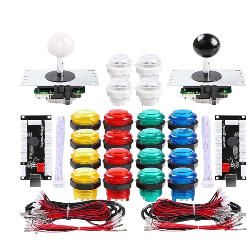 2 Player Arcade Contest DIY Kits USB Encoder to PC Joystick + LED ...