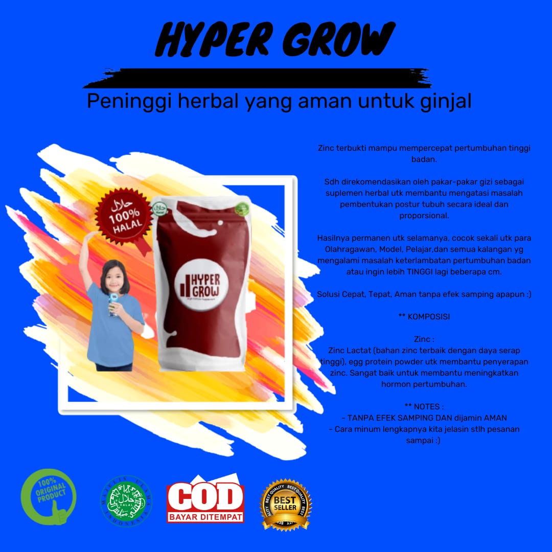 HYPER GROW - Peninggi Badan Terlaris / penambah tinggi badan dengan ...
