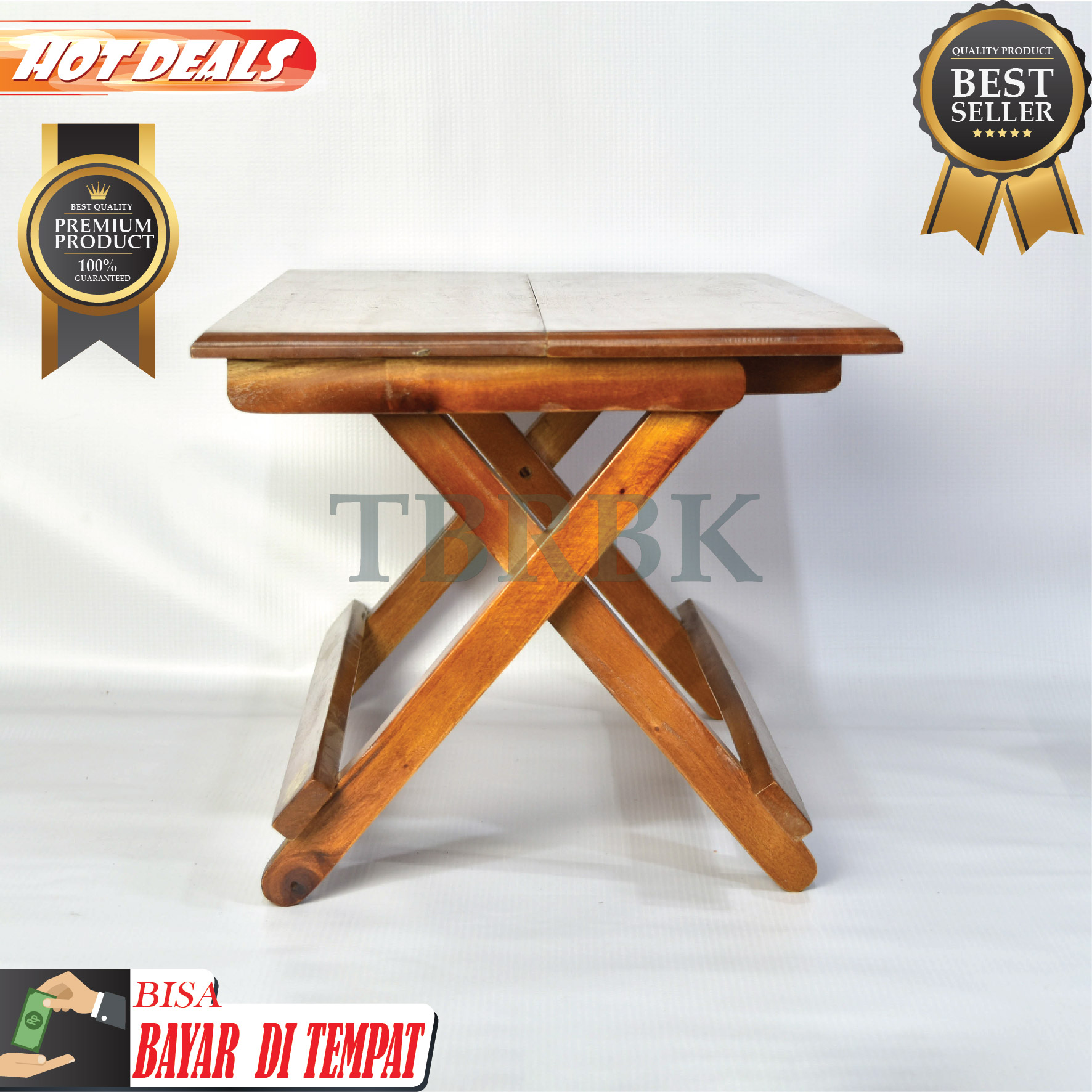 Ukuran Besar (30 x 40 Cm) Meja Lipat Ukir Plitur Kayu Meja Ngaji Rekal ...