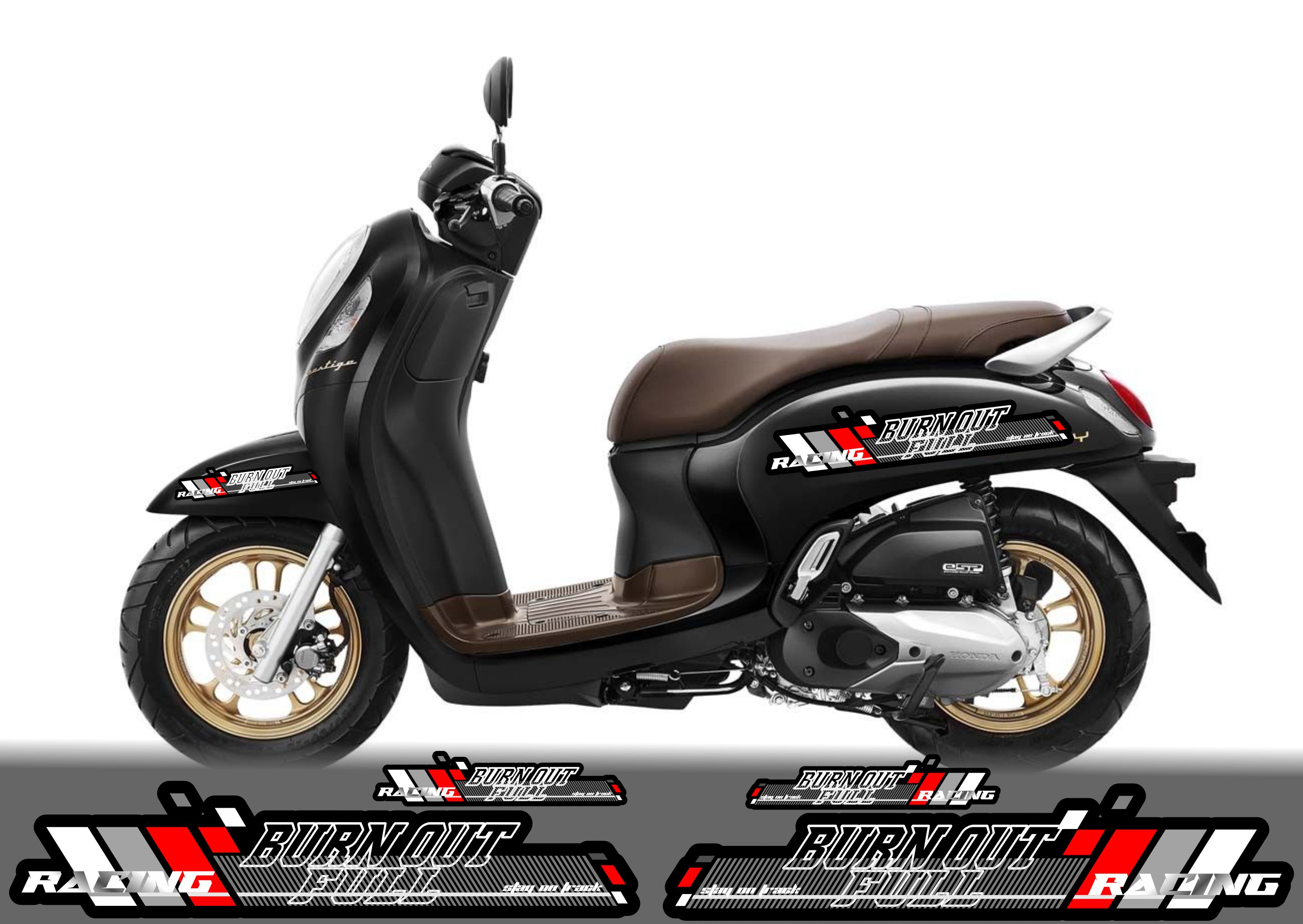 STRIPING SCOOPY NEW 2021 - Sticker Striping Variasi list HONDA SCOOPY ...