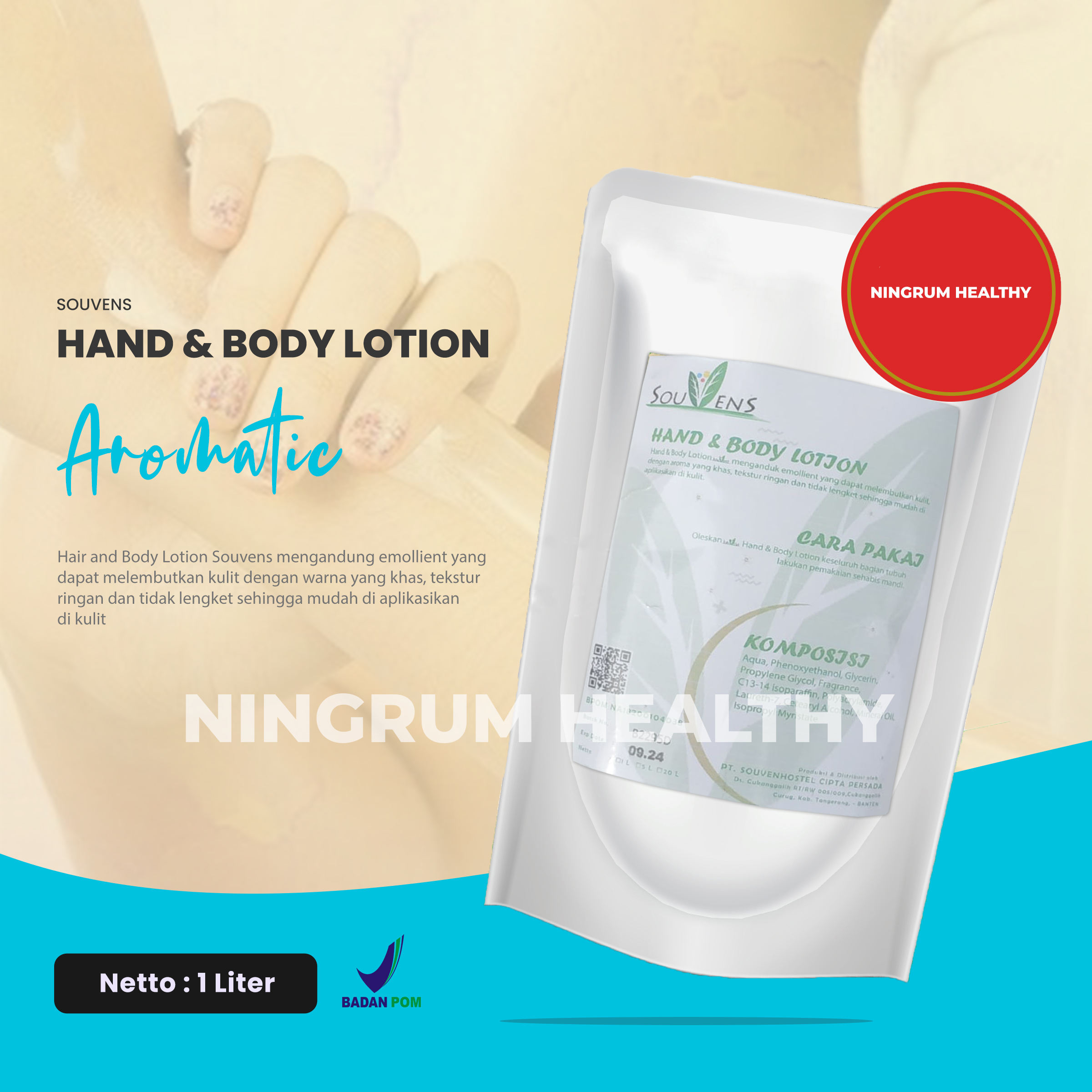 Hand Body Lotion 1Kg Aroma Terapi Wangi Aromatik Lembut Nyaman di Kulit ...