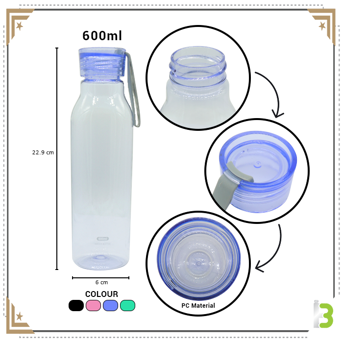 Botol Minum Plastik 600ml - Botol Minum H017 | Lazada Indonesia