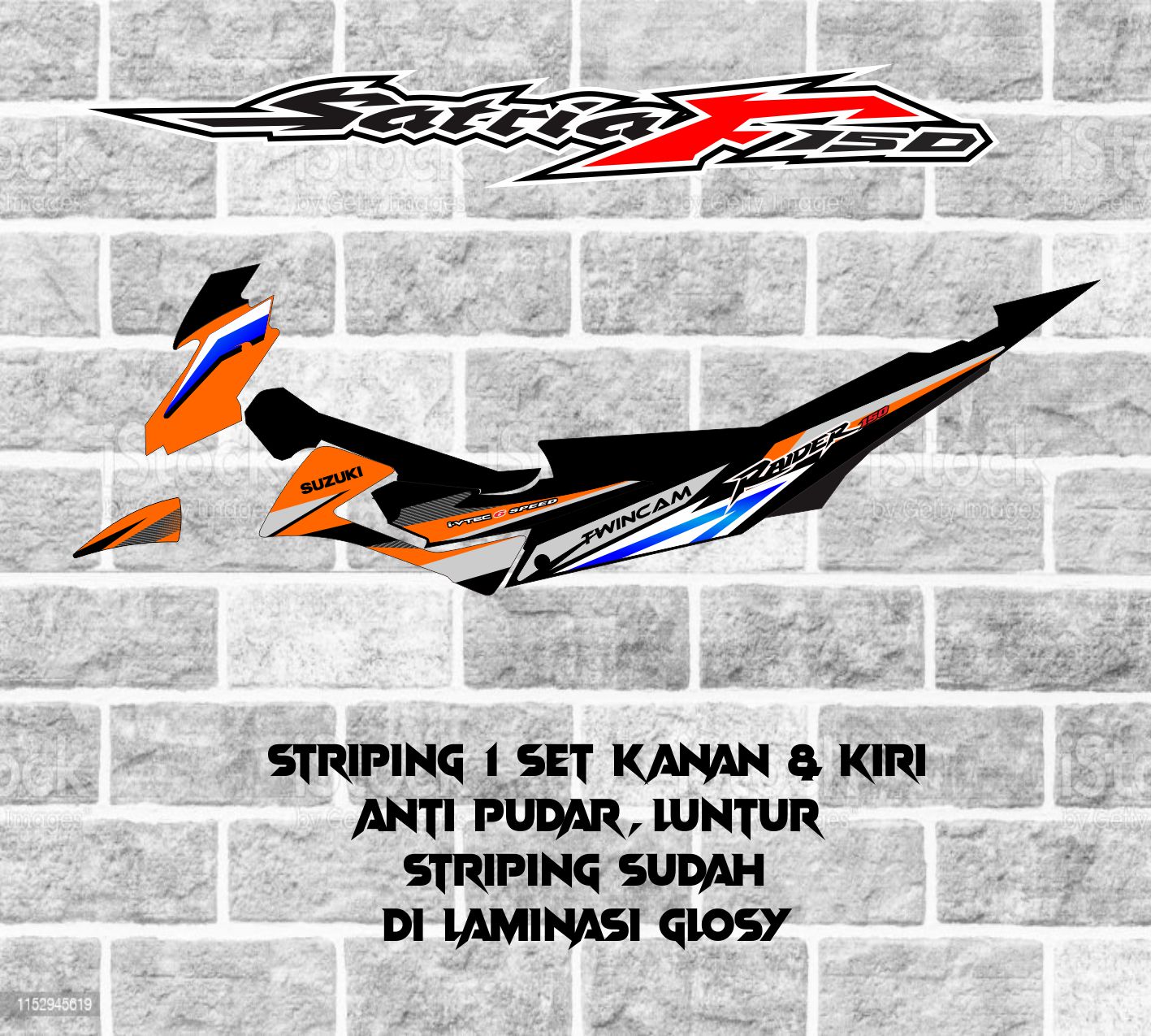 STRIPING STICKER VARIASI SUZUKI SATRIA FU FACELIFT TYPE S RAIDER ...