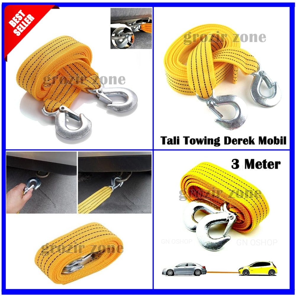 Tali Towing Derek Mobil Truk Motor Trail Offroad Panjang 3 Meter Kuat ...