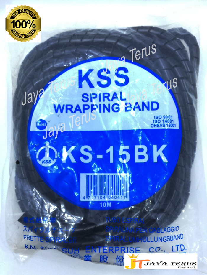 Protektor Kabel Spiral KSS KS 15 hitam Spiral Wrapping Band KSS ...