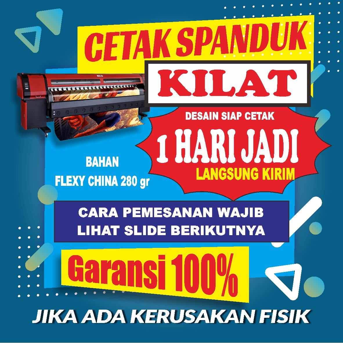 Cetak MMT Banner Express Sehari Jadi File Sudah SIap Cetak | Lazada ...