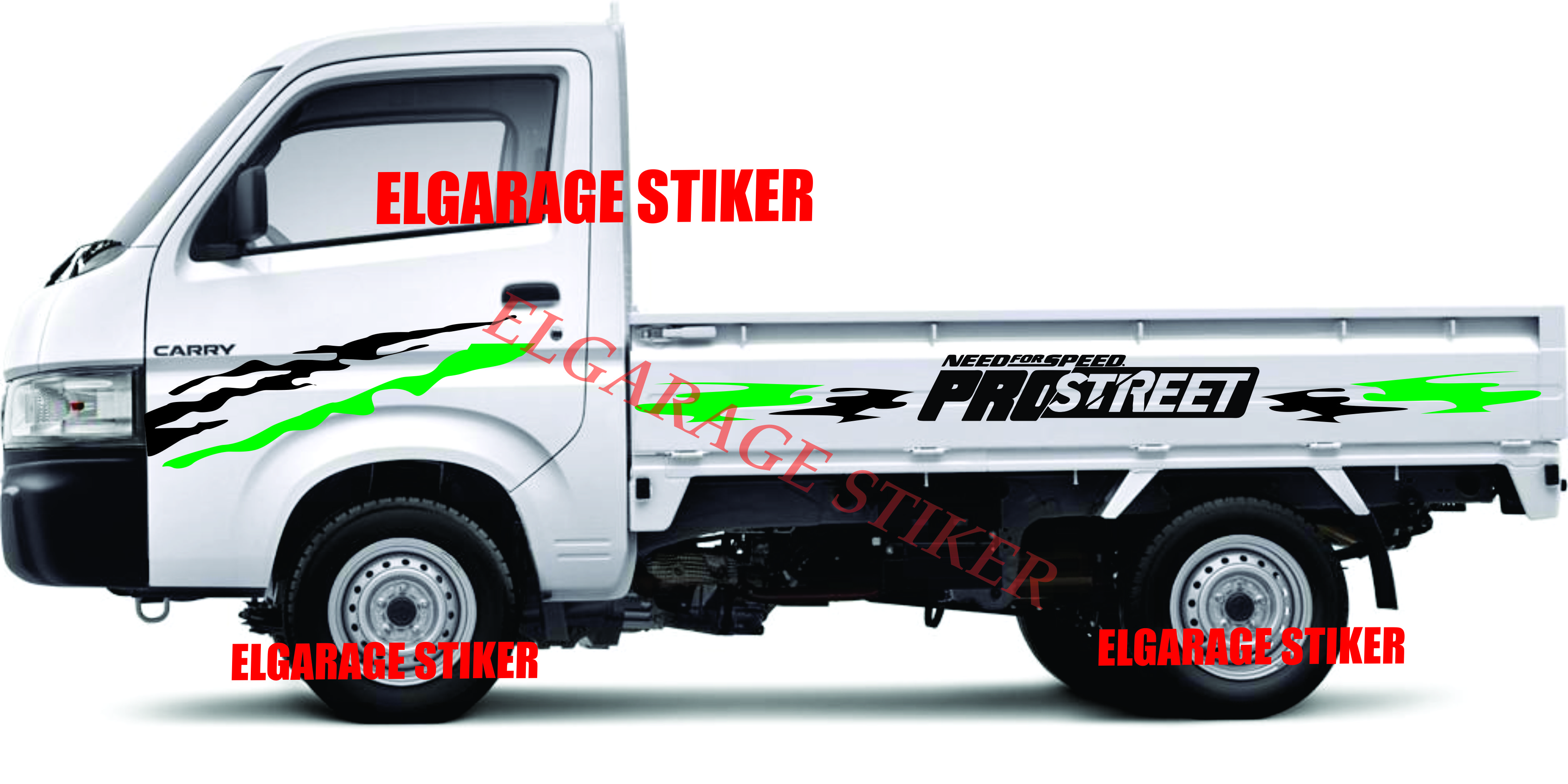 Stiker mobil pick up suzuki carry new cutting striping stiker variasi ...