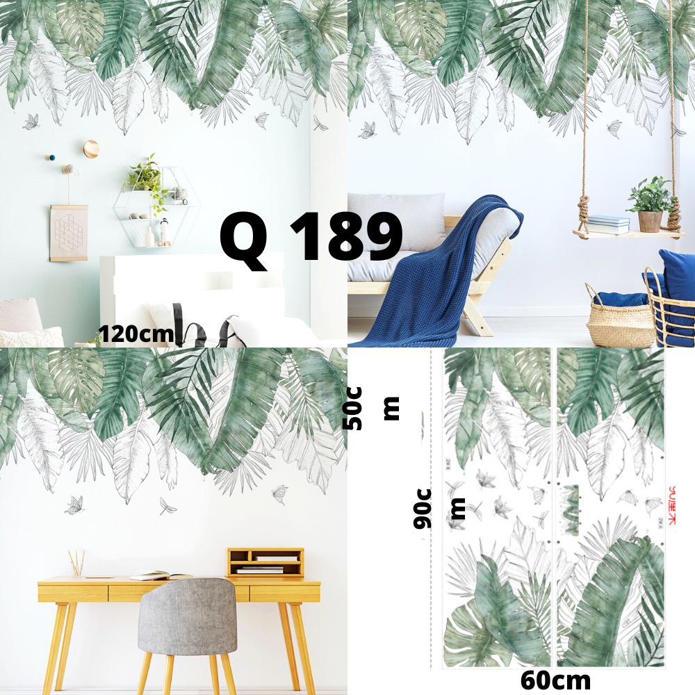 WALLSTICKER WALLSTIKER WALL STIKER STICKER DINDING TEMBOK DAUN BUNGA ...
