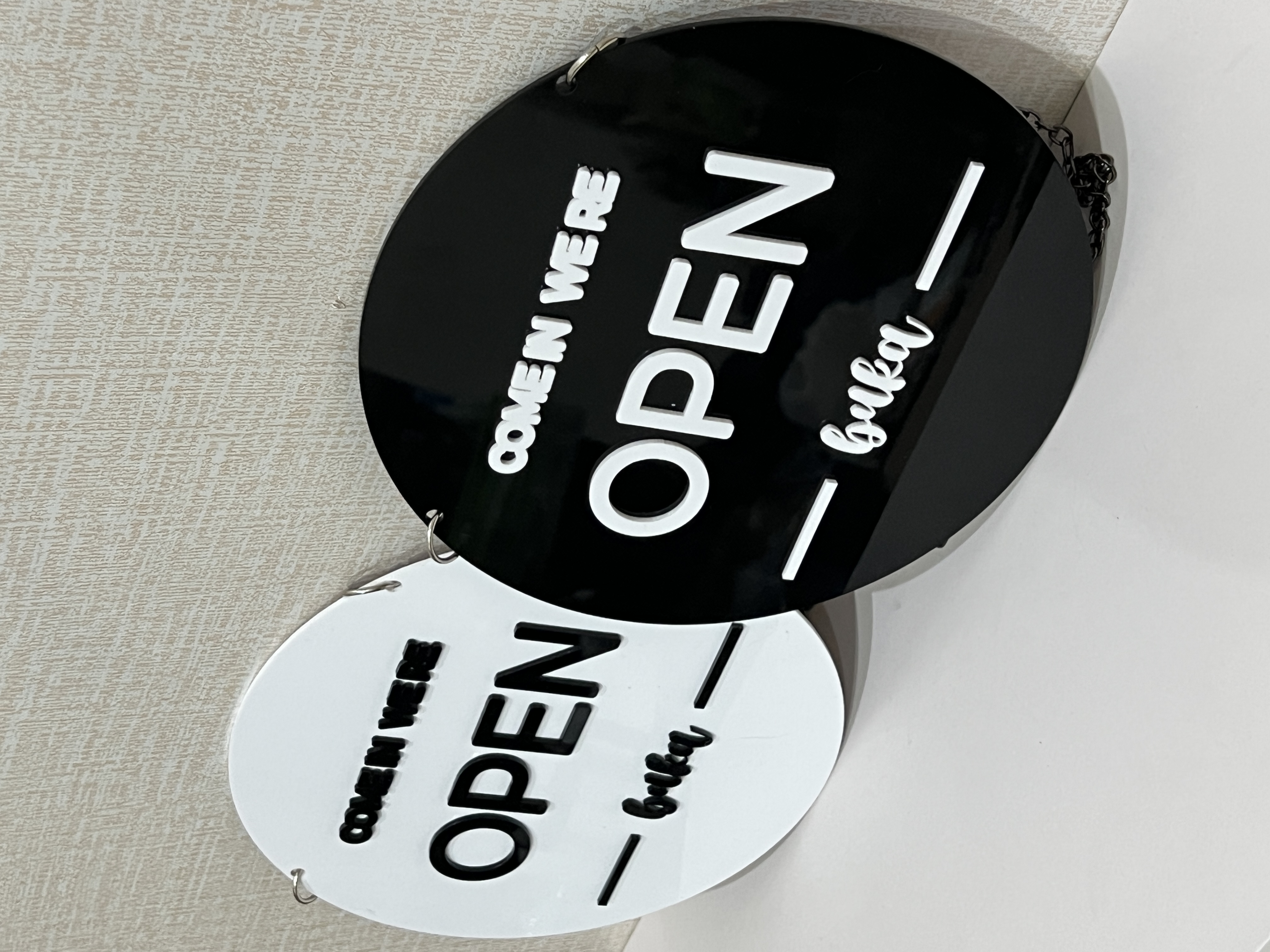 Acrylic Signage Open Close / Papan Akrilik Timbul Buka Tutup Sign Toko ...