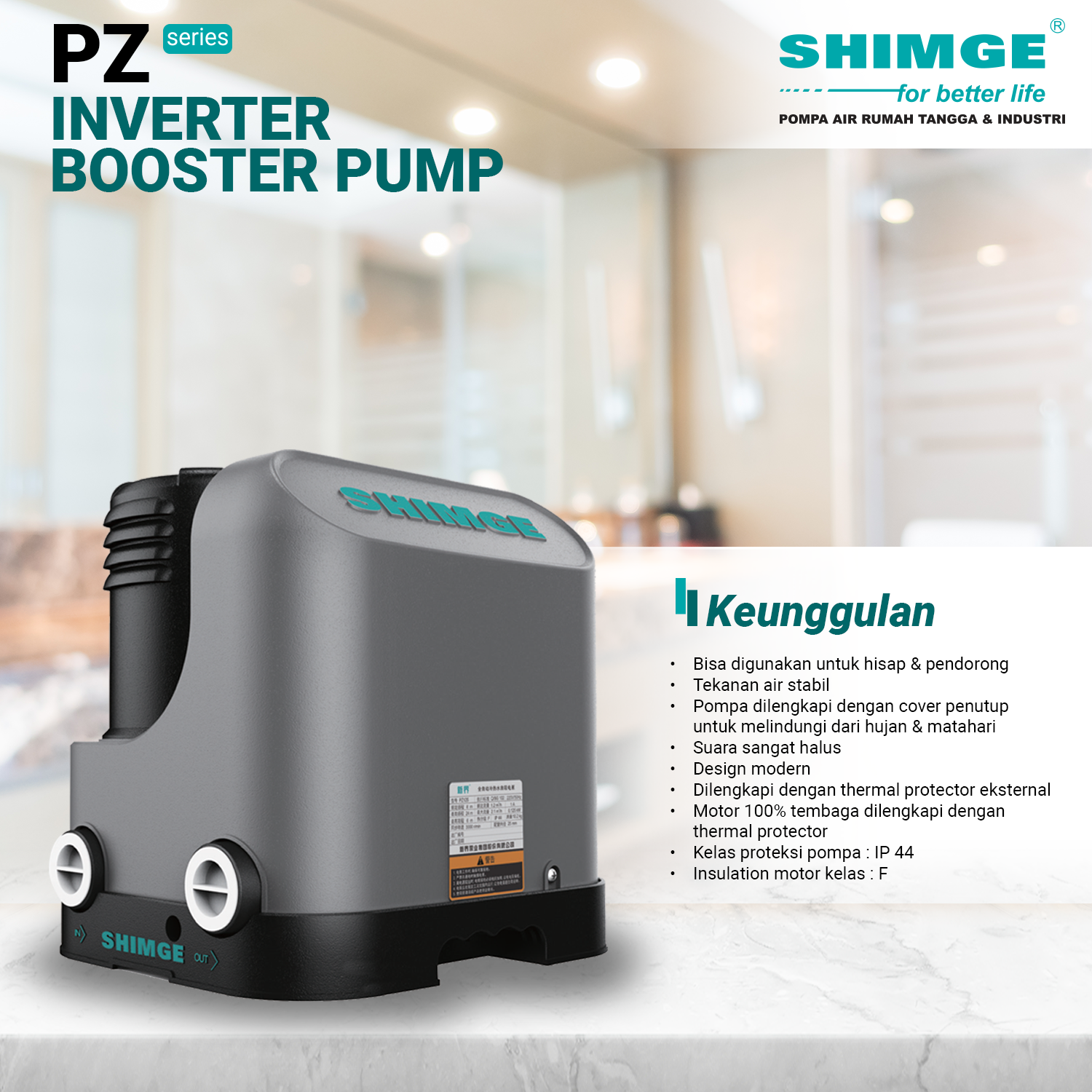 Shimge Pompa Inverter Booster Pump PZ Series | Lazada Indonesia