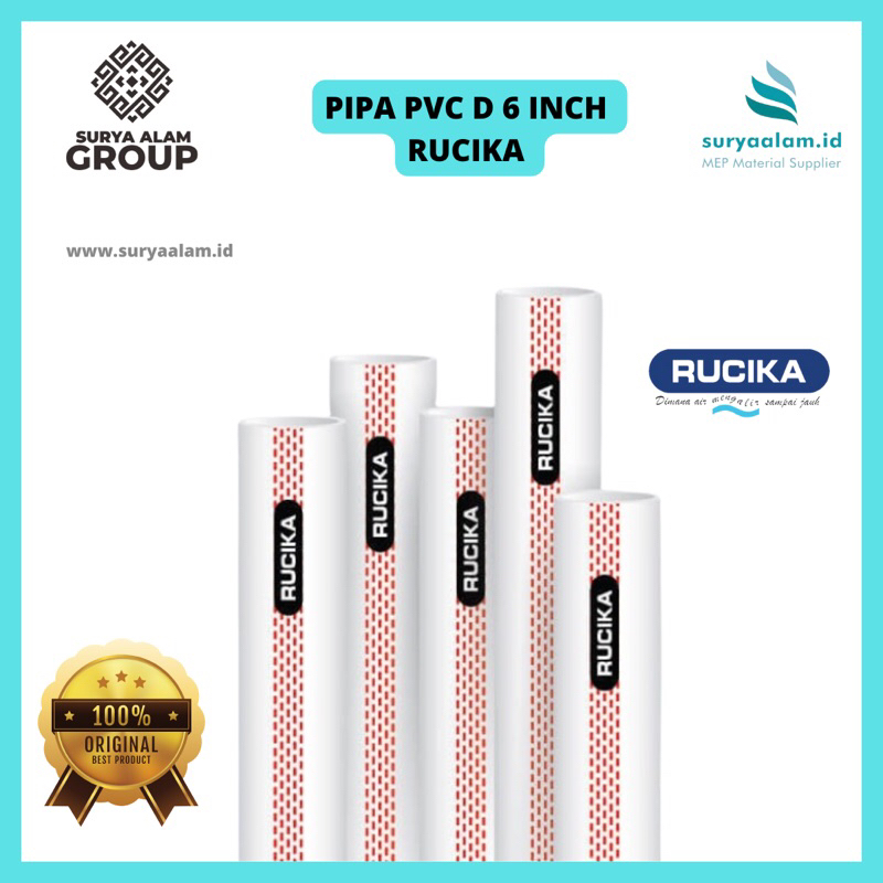 PIPA PVC D 6" RUCIKA | STANDART | 4 METER | Lazada Indonesia