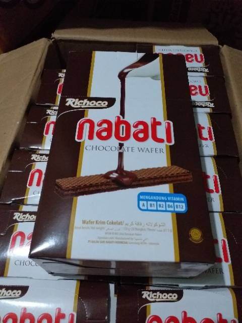 NABATI WAFER 500 150 gram ( 1 box isi 20 pcs ) RICHOCO NABATI WAFER COKELAT / KEJU | Lazada ...