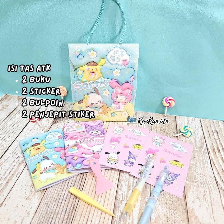 Tas Jinjing 1 set ATK Sanrio/ Alat Tulis Sanrio 1 set/ Alat Tulis ...
