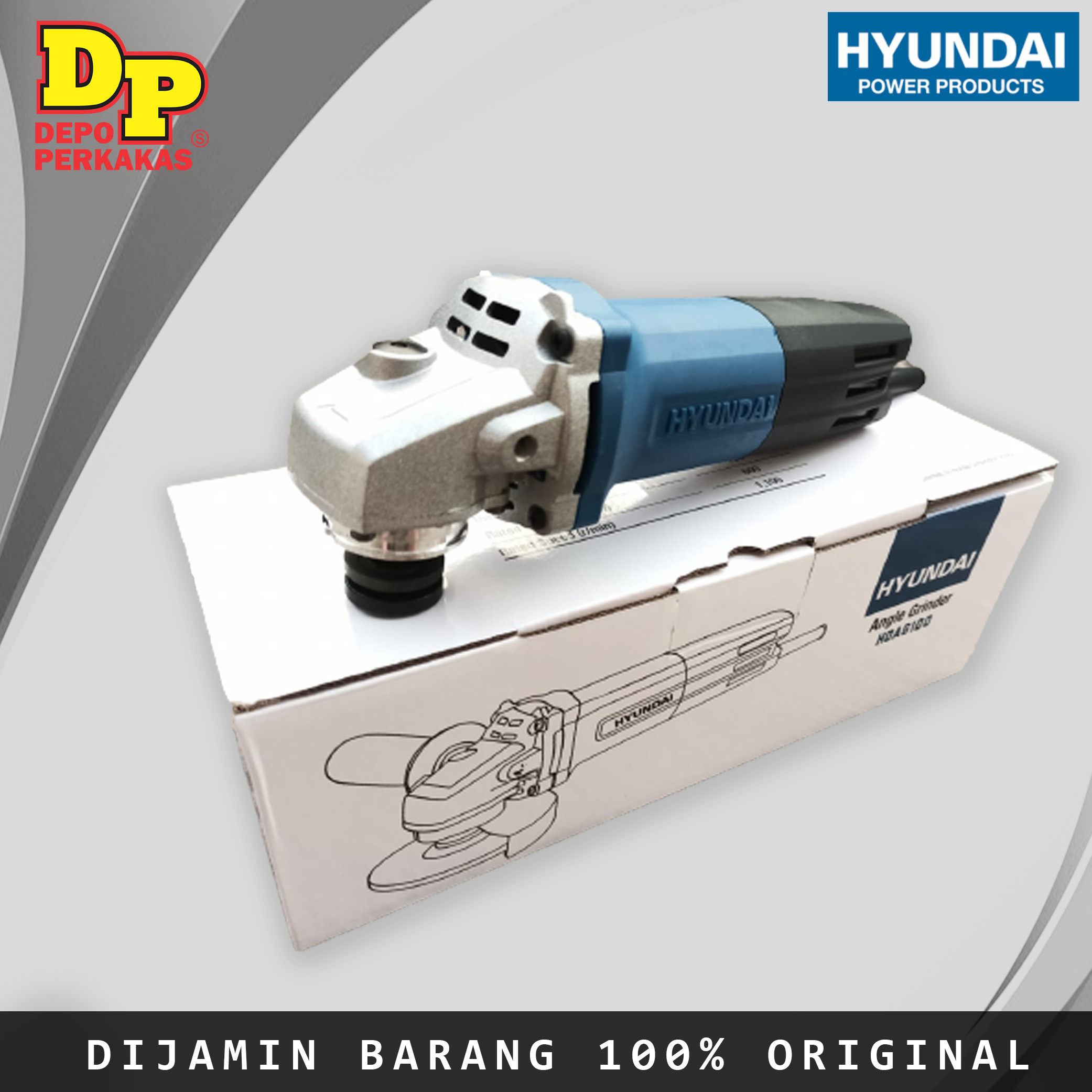 HYUNDAI HDAG100 Mesin Gerinda Tangan 4 Inch - Potong Slep Besi | Lazada ...