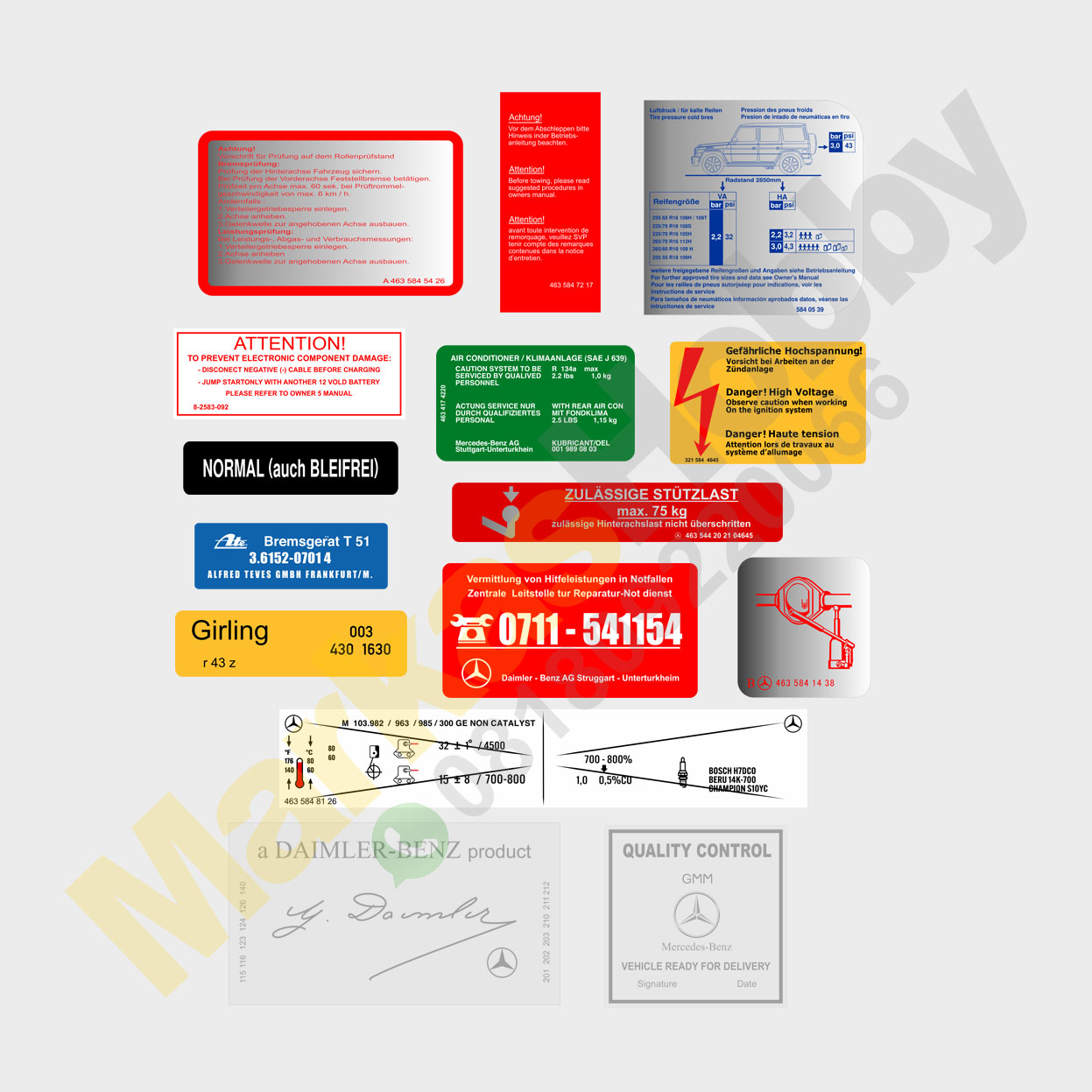 Stiker Mercedes Benz Gelandewagen G Class Warning Set | Lazada Indonesia