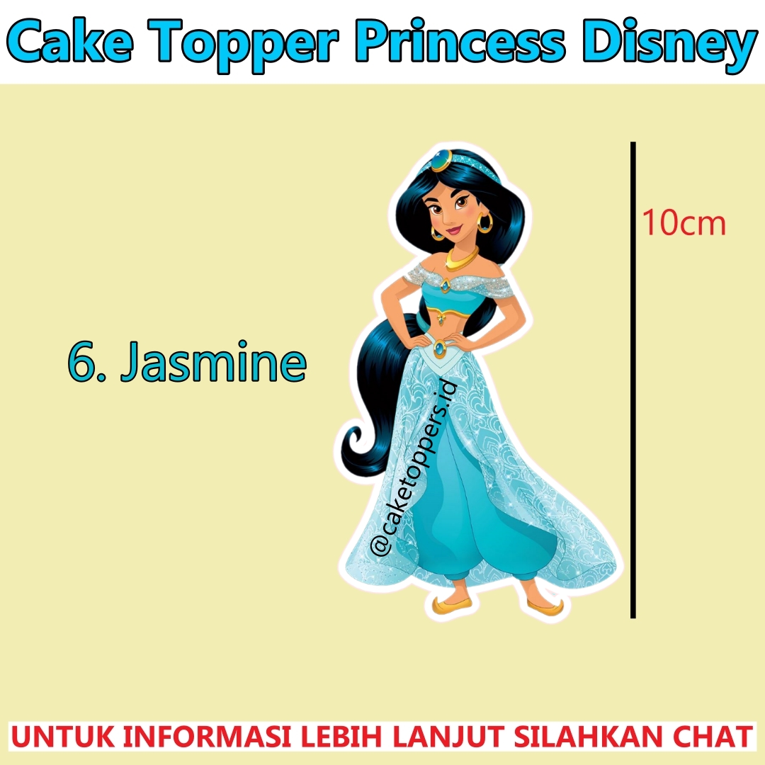 cake topper princess disney/hiasan kue ulang tahun princess disney ...