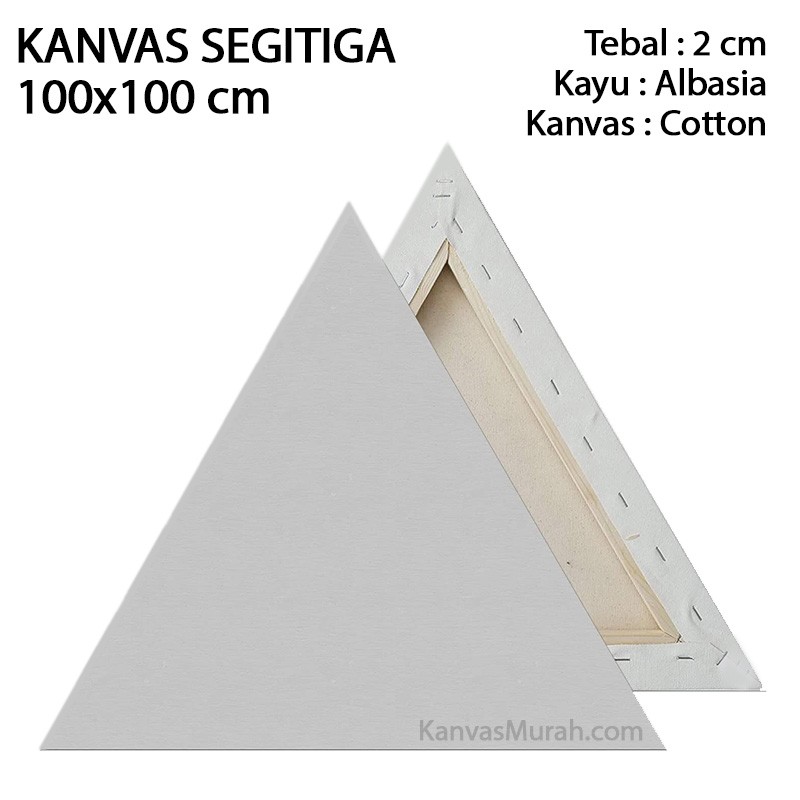 Kanvas Spanram Untuk Melukis Ukuran 100x100 cm Bentuk Segitiga | Lazada ...