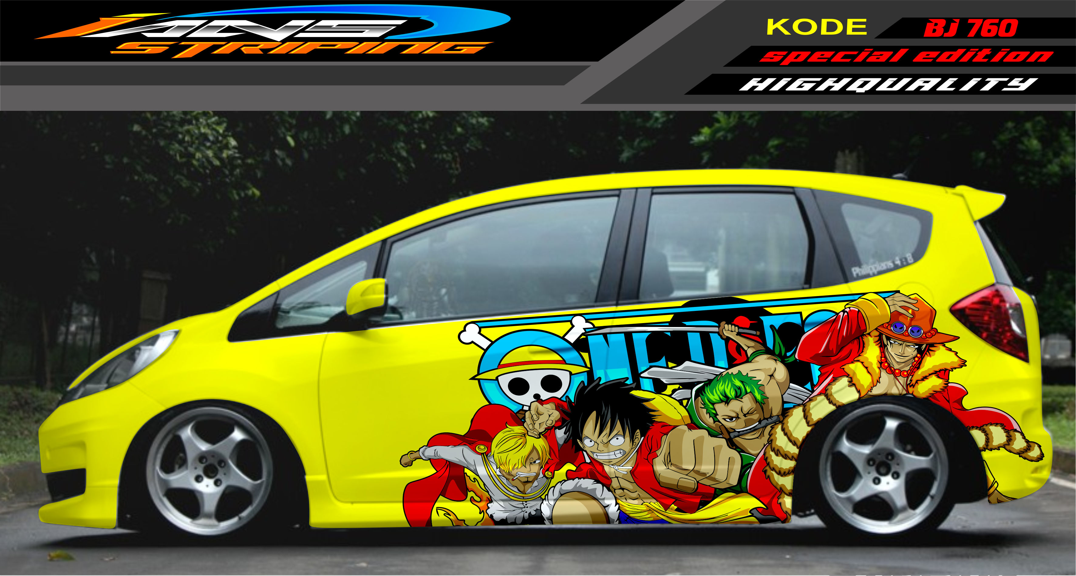 STICKER DESAIN TERBARU MOBIL DAIHATSU TOYOTA / STICKER DECAL MOBIL ...