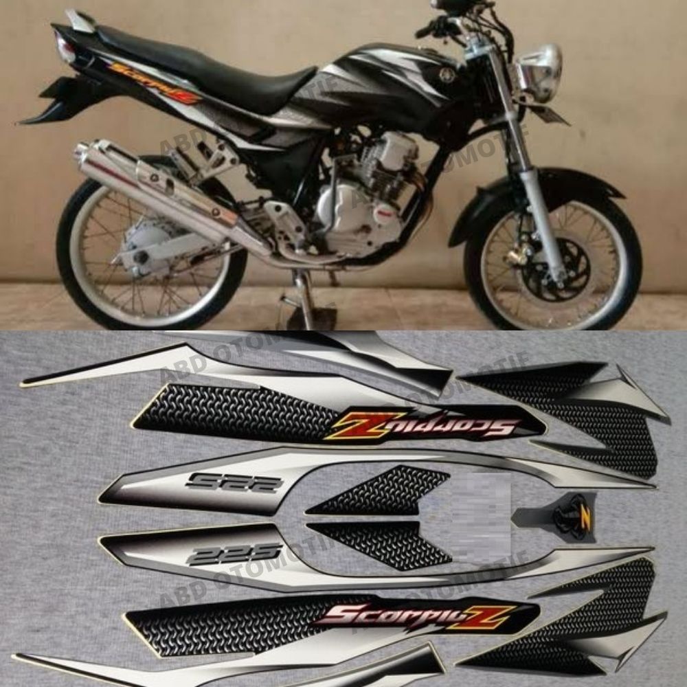 Stiker Sticker Striping scorpio z 2007 hitam siver Murah | Lazada Indonesia
