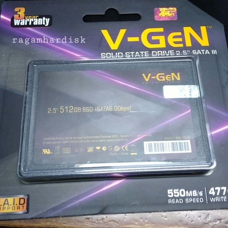 SSD V-Gen 512GB / Sata 3 VGen 512 GB | Lazada Indonesia