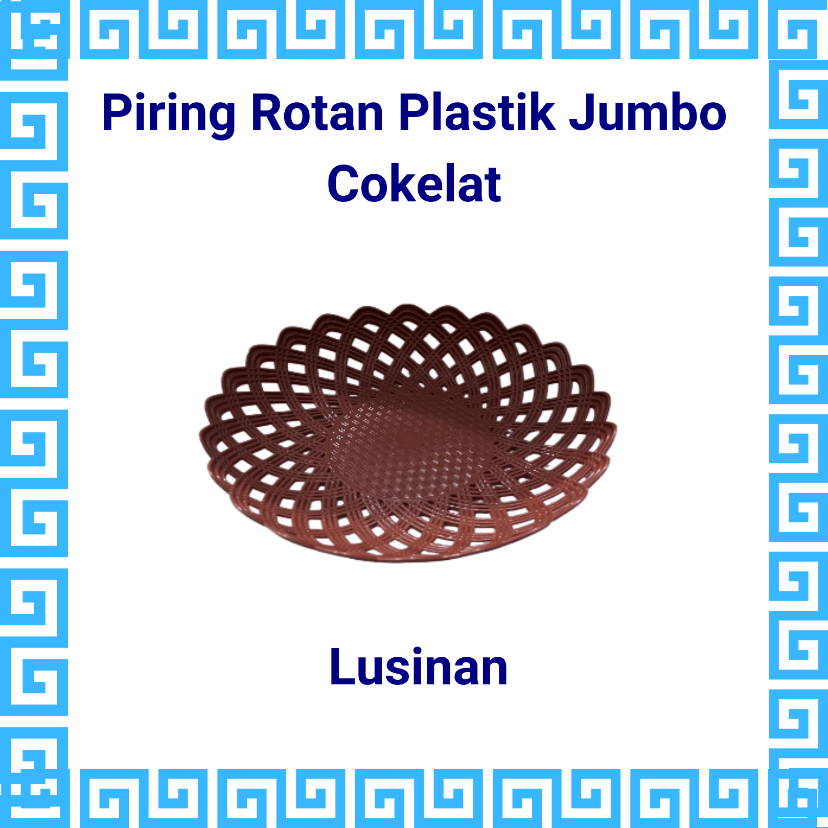 Piring Rotan Plastik Jumbo Lusinan Motif Anyaman per Lusin / Isi 12 pcs ...
