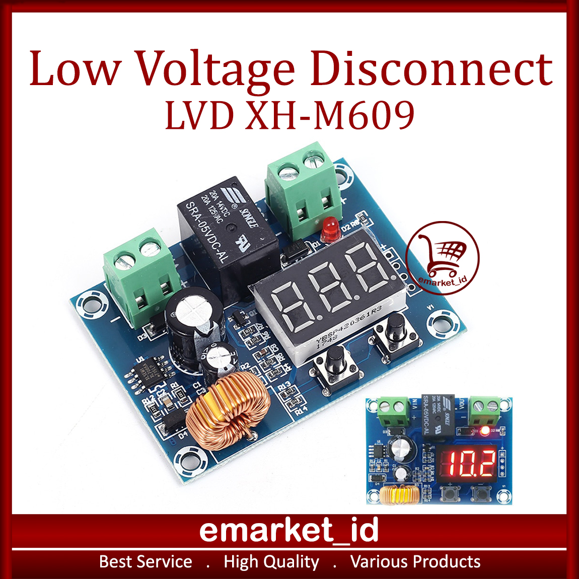 Modul LVD XH-M609 12-36V / Module Low Voltage Disconnect Batterai ...