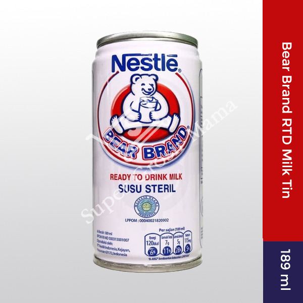 BEAR BRAND RTD MILK TIN 189 ml | Lazada Indonesia